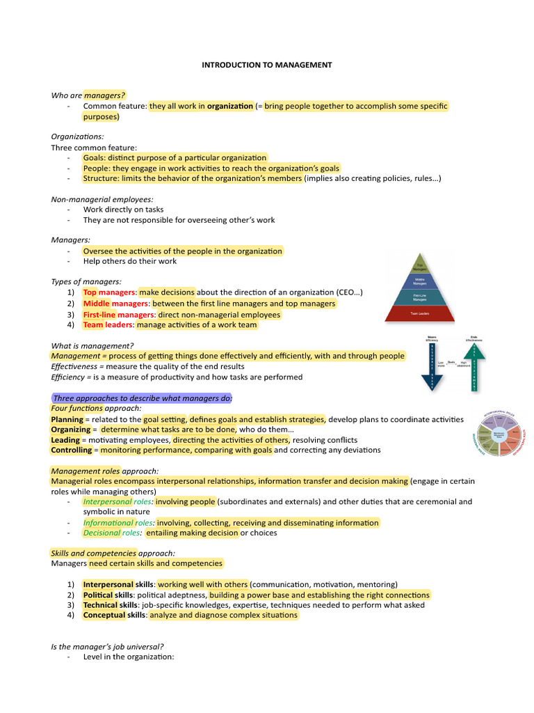 Introduction To Management | PDF | Strategic Management | Decision Making