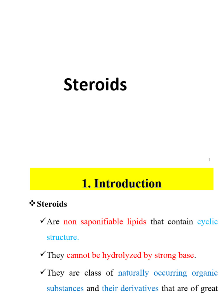 c5- Steroids | PDF | Steroid | Organic Chemistry