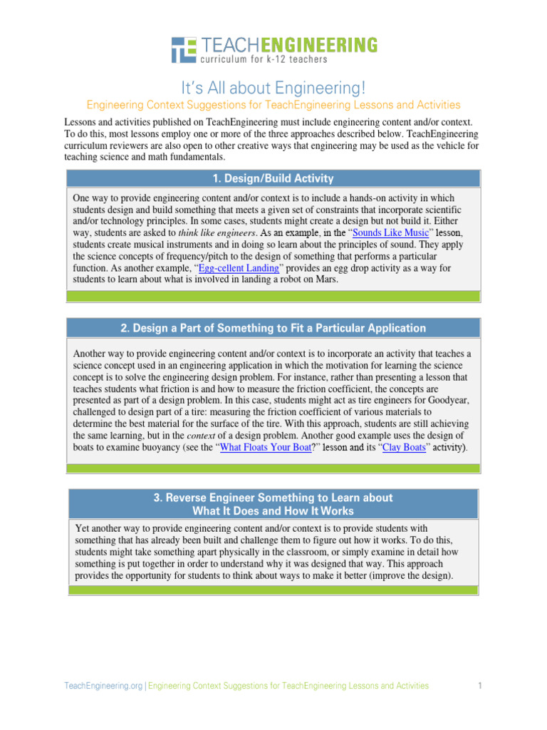 TE Engineering Context Guidelines v4 | PDF | Engineering | Design