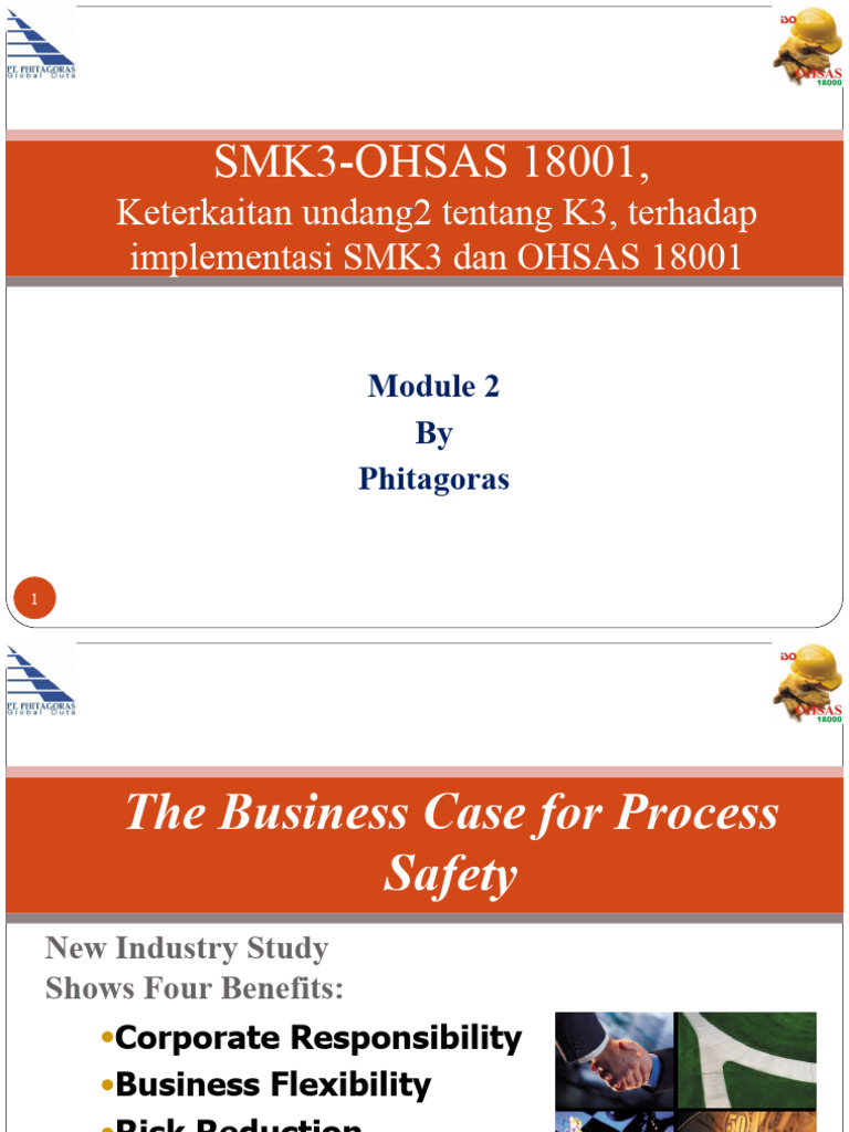 Module 2-Keterkaitan Undang2 Tentang K3, Terhadap Implementasi SMK3 Dan OHSAS 18001 | PDF ...