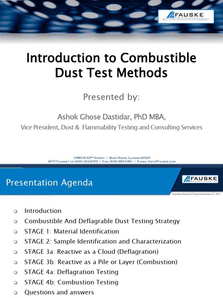 Combustible Dust Testing Methods | PDF | Combustion | Chemistry