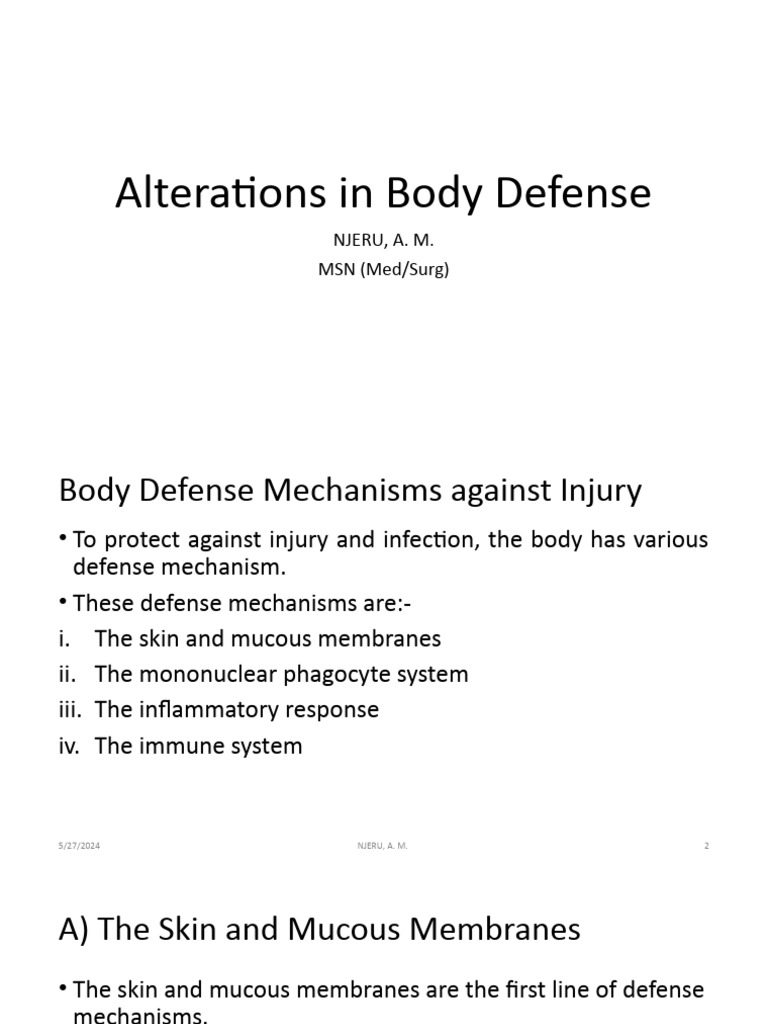 Body Defense Mechanisms Explained | PDF | Inflammation | Immune System