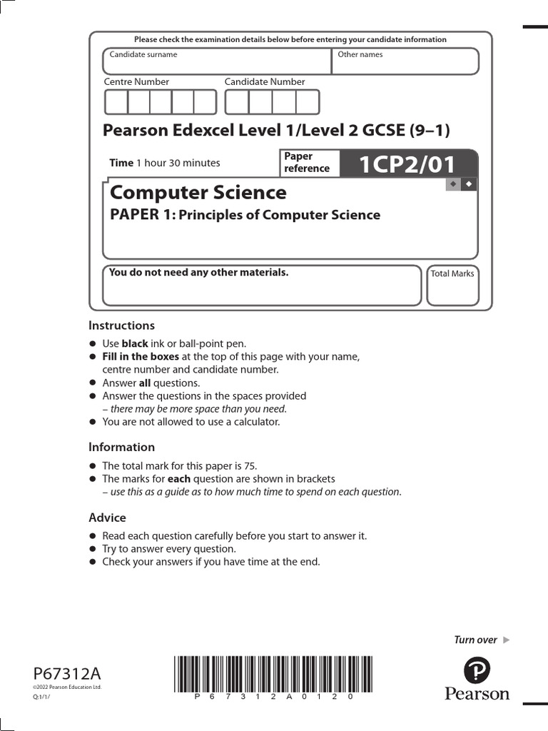 GCSE Exam Paper 1 June 2022 | PDF | Computer Network | Network Packet