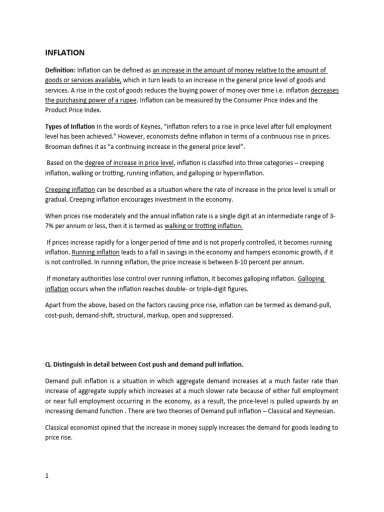 INFLATION | PDF | Cost Of Living | Inflation