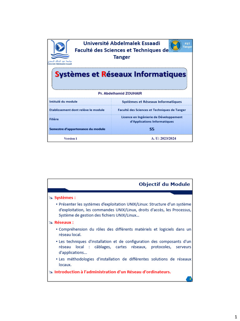 Cours Système Informatique Licence IDAI A. U. 2023-2024 | PDF | Kernel (Système d'exploitation ...