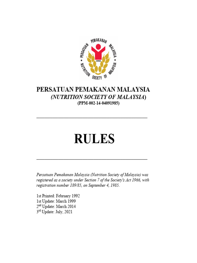 RULES - NSM 1999 - Updated 2021 | PDF | Audit | Expense