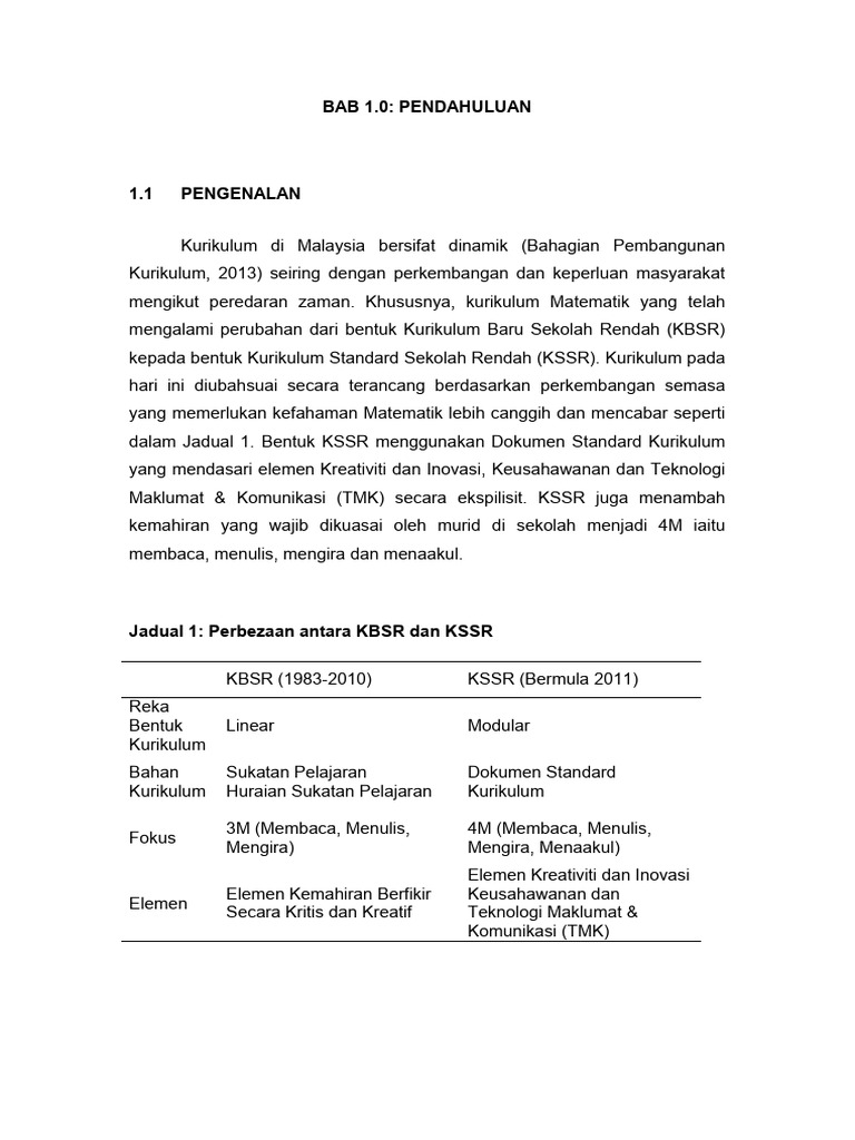 Contoh Bab 1 | PDF | Karier & Perkembangan