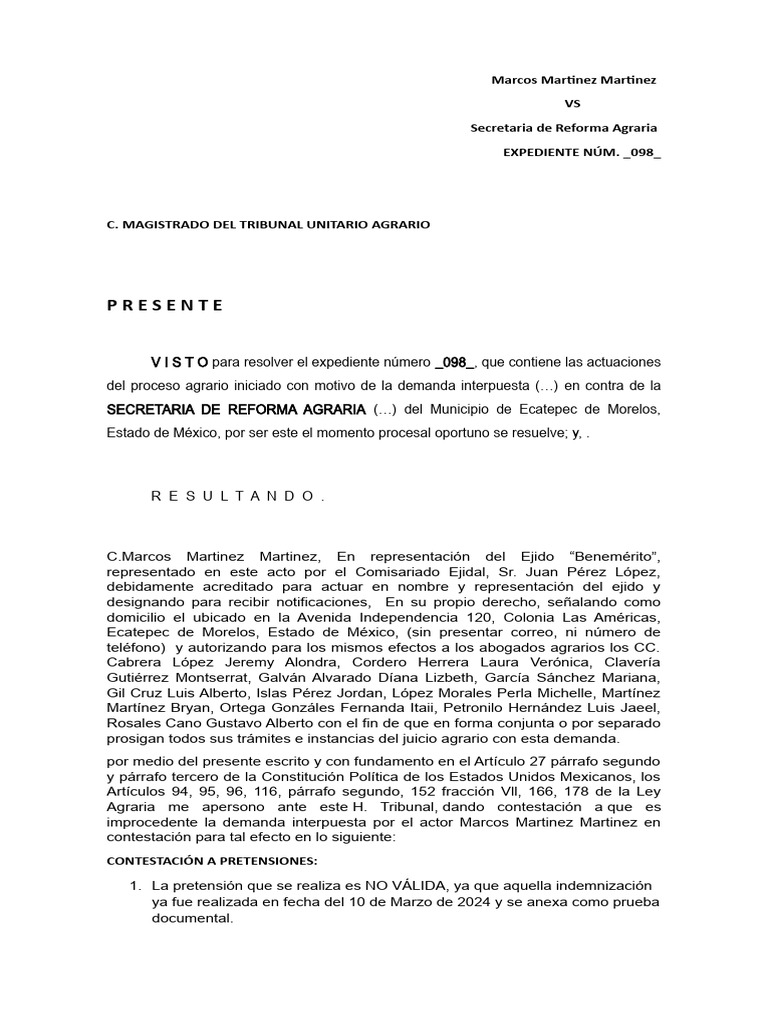 proemio | PDF | Daños y perjuicios | Demanda judicial