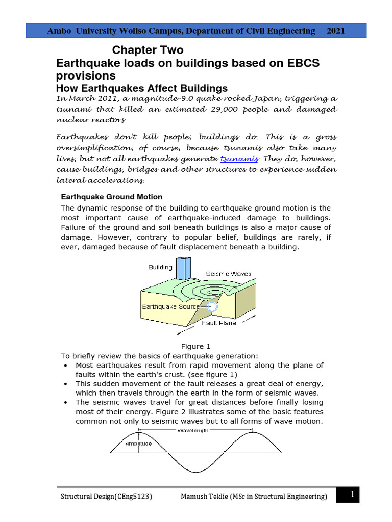 Chapter 2 Earthquake Loads | PDF | Earthquakes | Frequency