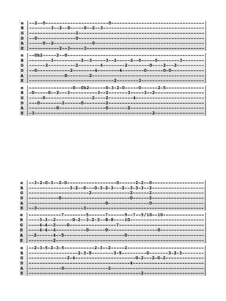 Canon in D Tabs | PDF