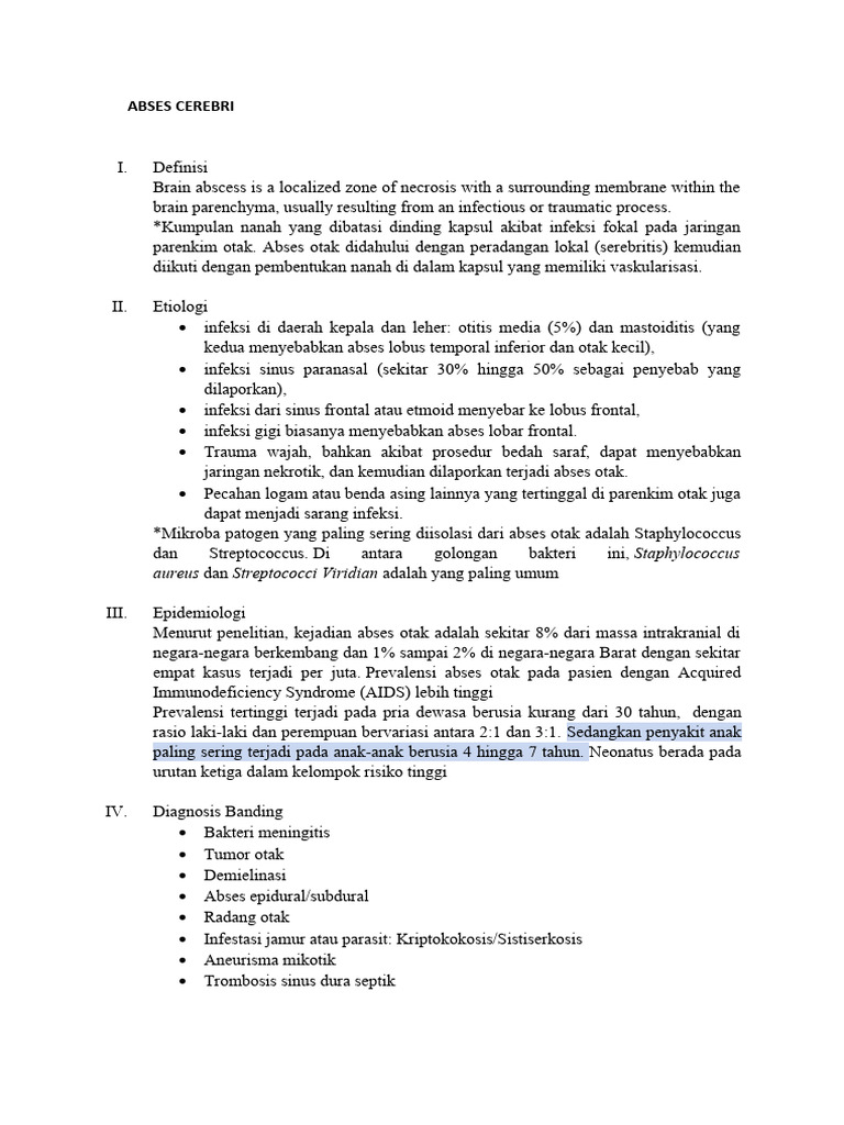 Abses Cerebri | PDF
