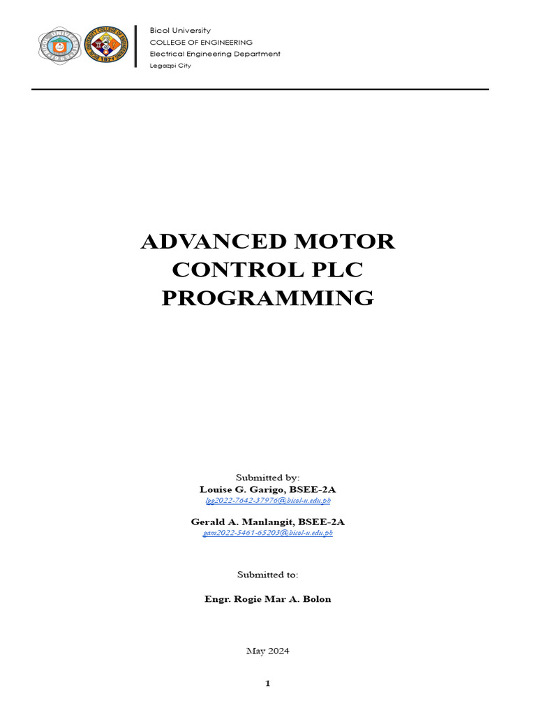 PLC Narrative Report | PDF | Programmable Logic Controller | Automation