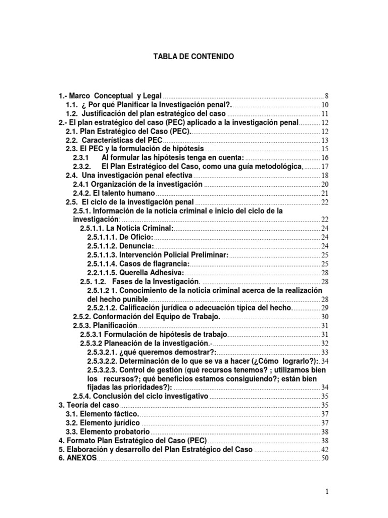 Manual PEC Plan Estrategico Del Caso | PDF | Fiscal | Planificación estratégica