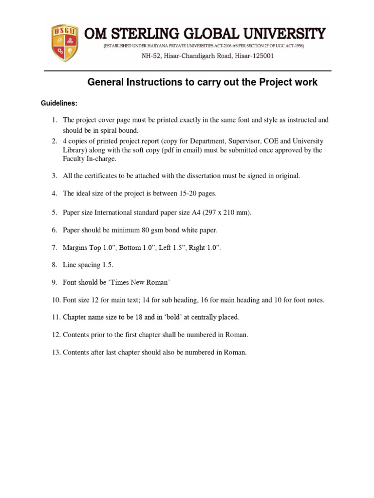 Project Guidelines | PDF | Graphic Design | Text