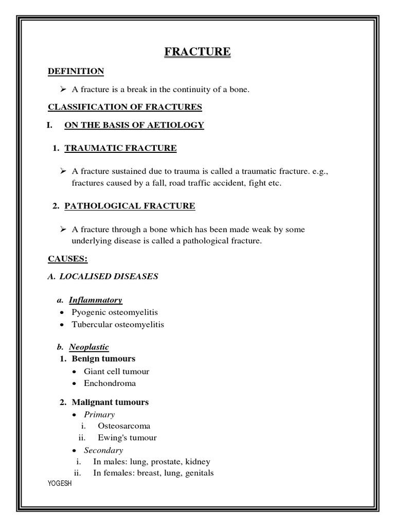 FRACTURE | PDF | Wound | Bone