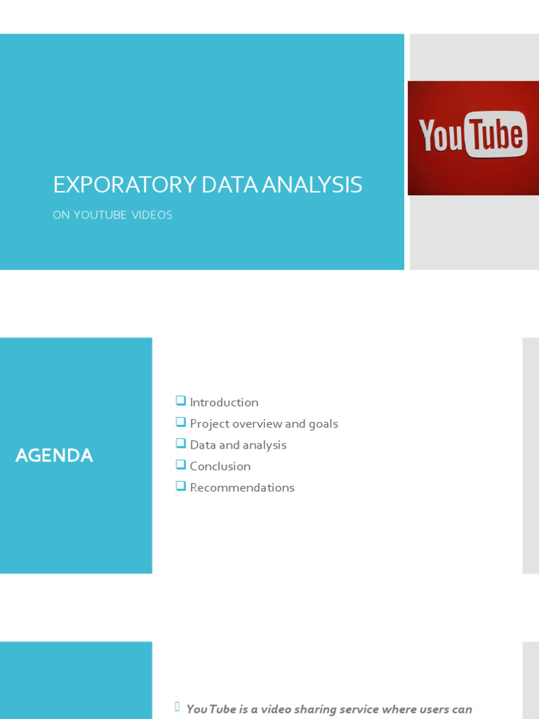 Exploratory Data Analysis | PDF | You Tube | Data Analysis