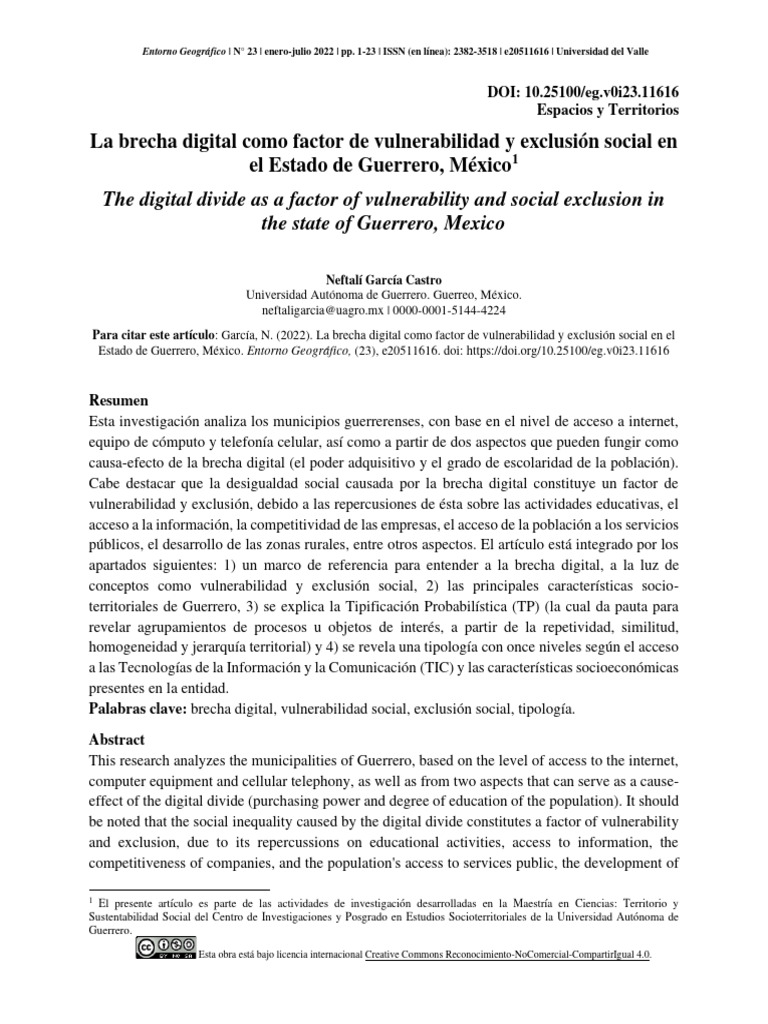Brecha digital como factor de vulnerabilidad | Descargar gratis PDF | Tecnología de información ...