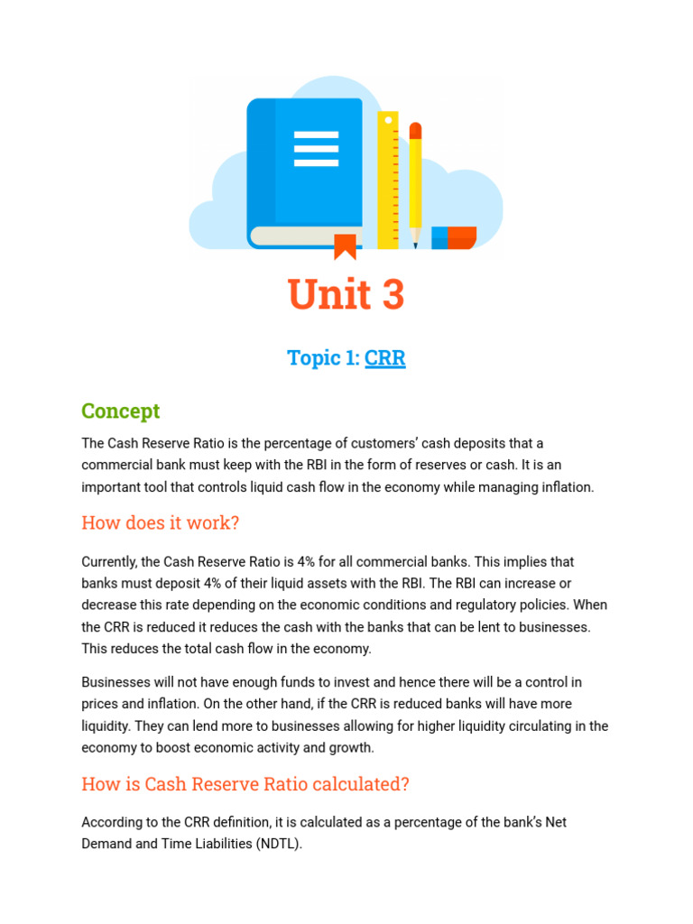 Unit-3 Banking | PDF | Repurchase Agreement | Open Market Operation