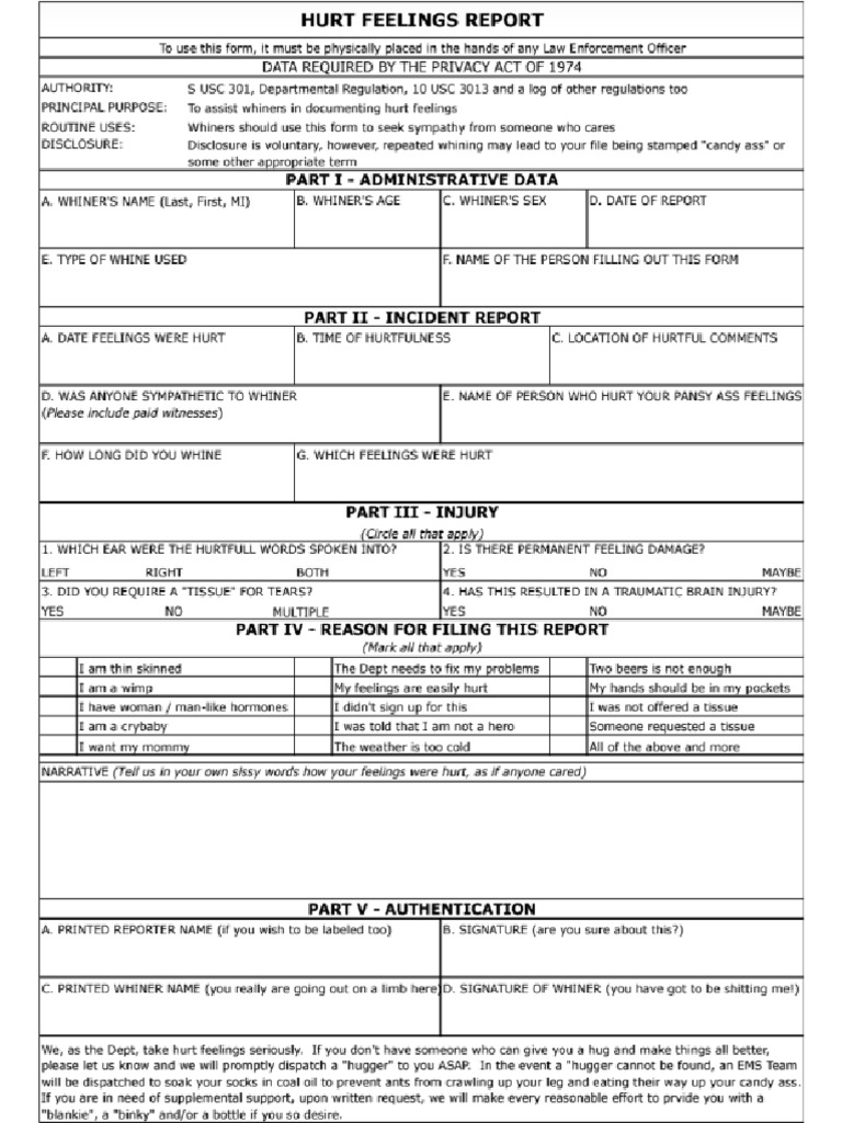 Hurt Feelings Report | PDF