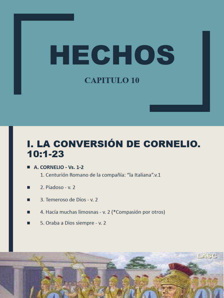 Hechos Capitulo 10 | PDF | Teología | Creencia religiosa y doctrina