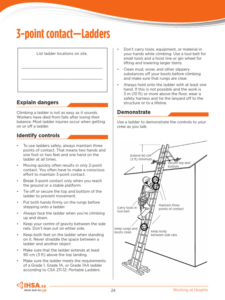 3-Point Contact Ladders | PDF | Ladder