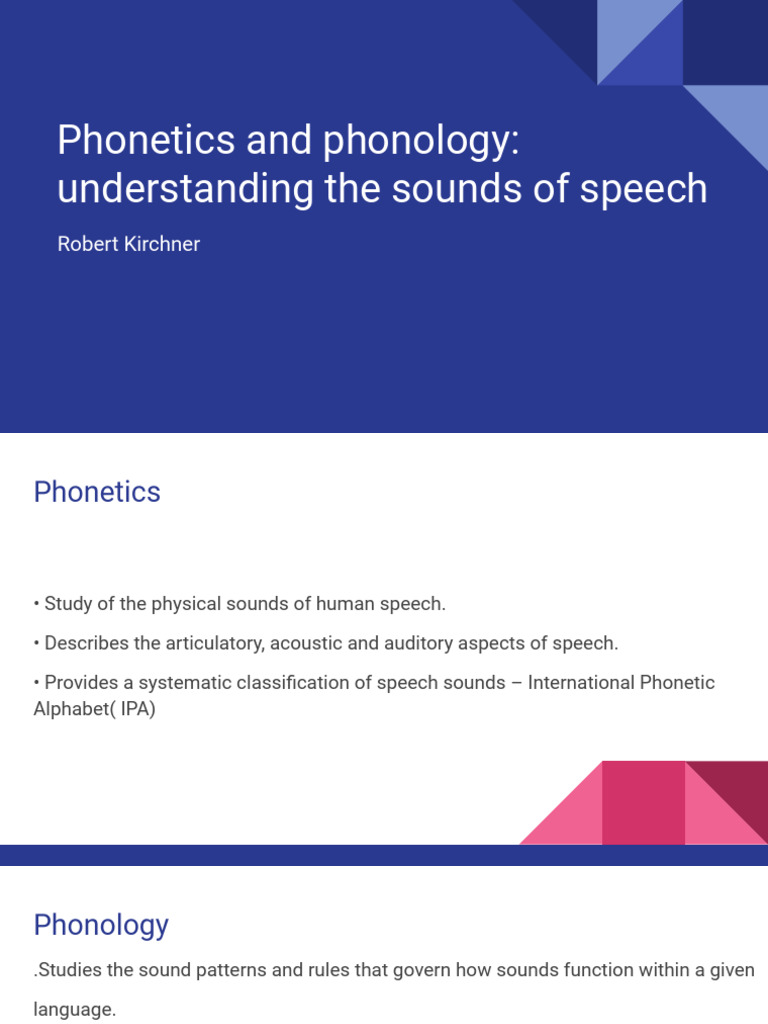 Phonetics and Phonology - Understanding The Sounds of Speech | PDF ...