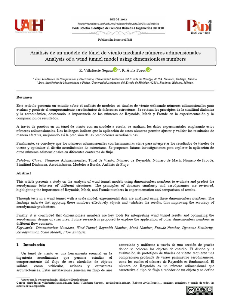 Articulo Termo | PDF | Numero Reynolds | Túnel de viento