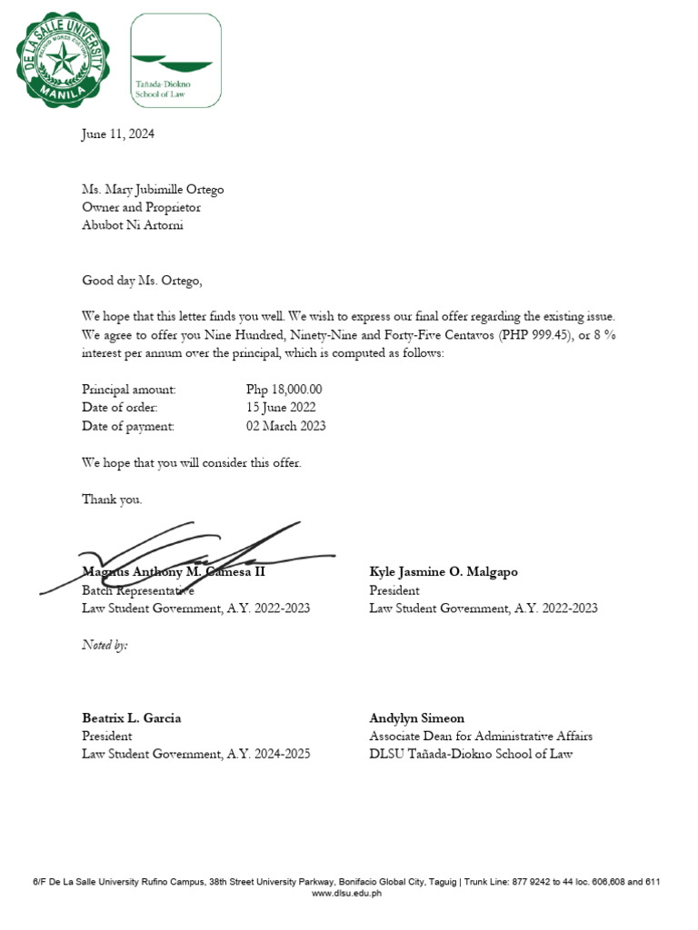 Final Offer Letter 240611 131925 | PDF | Law