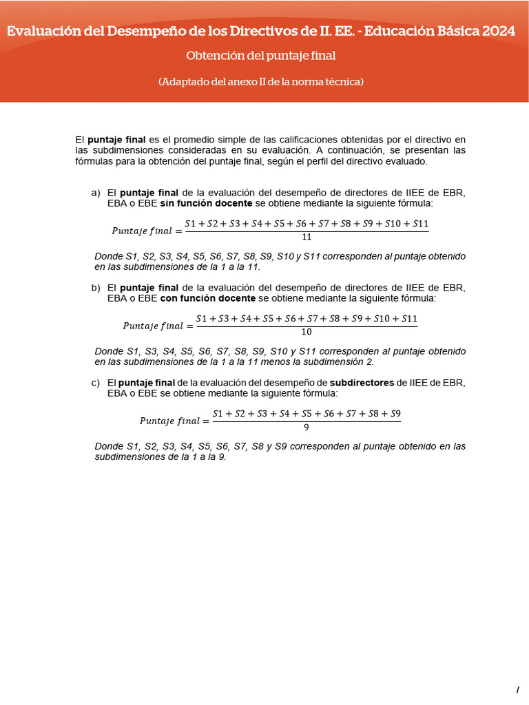 Puntaje Final | PDF