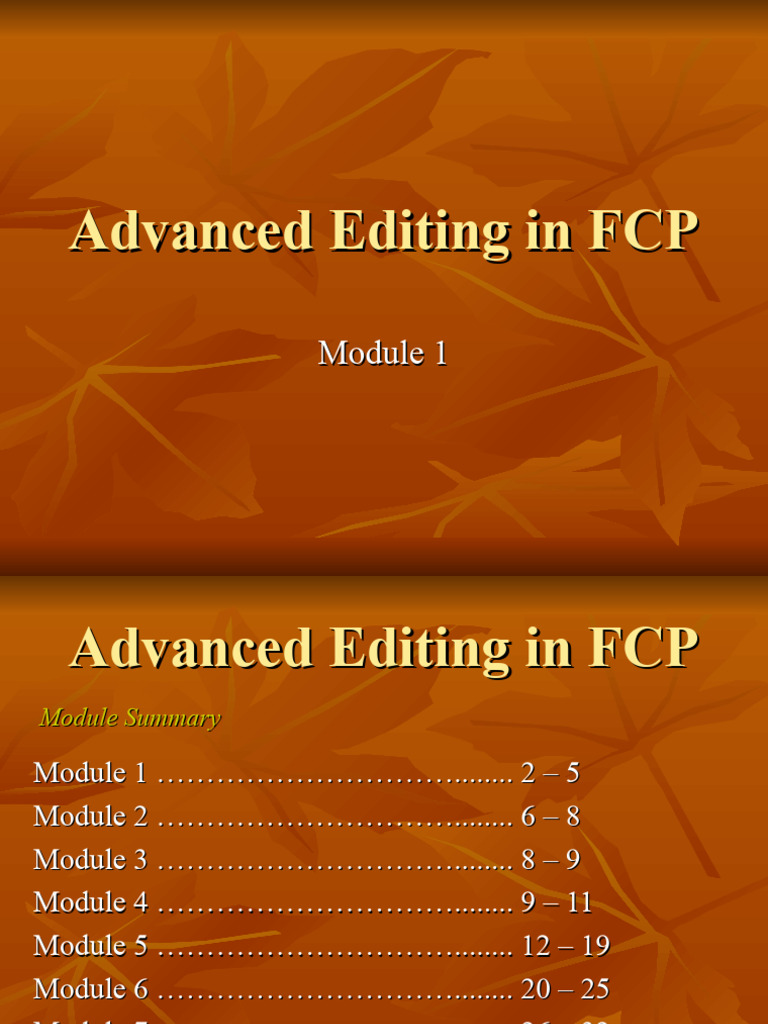 Advanced Editing Module1-8 | PDF | Typefaces | Video