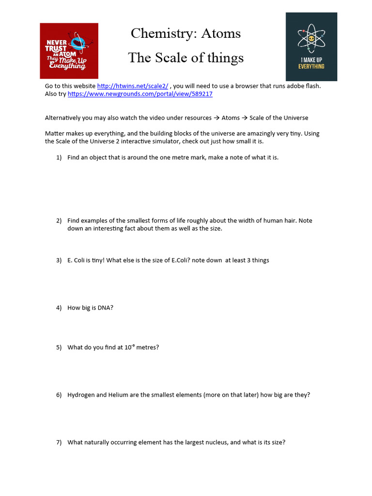 Scale of the Atoms | PDF