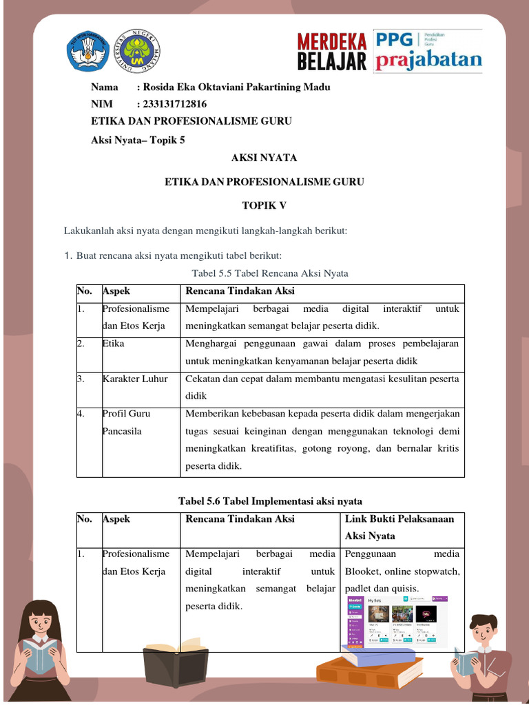 Aksi Nyata - Topik - 5 Rosida Eka Oktaviani | PDF