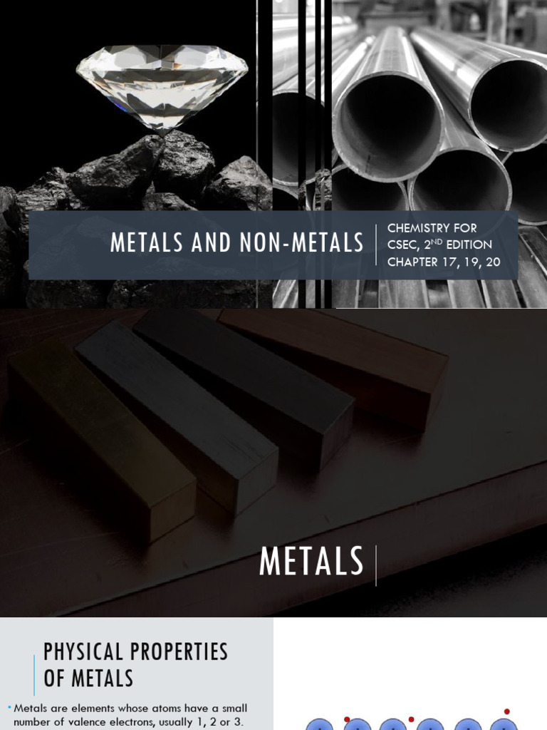 Metals and Non-Metals Notes | PDF | Metals | Magnesium