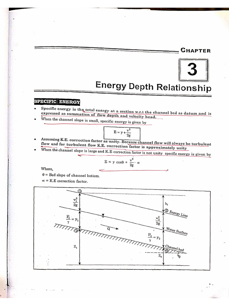 Energy Depth Relationship | PDF