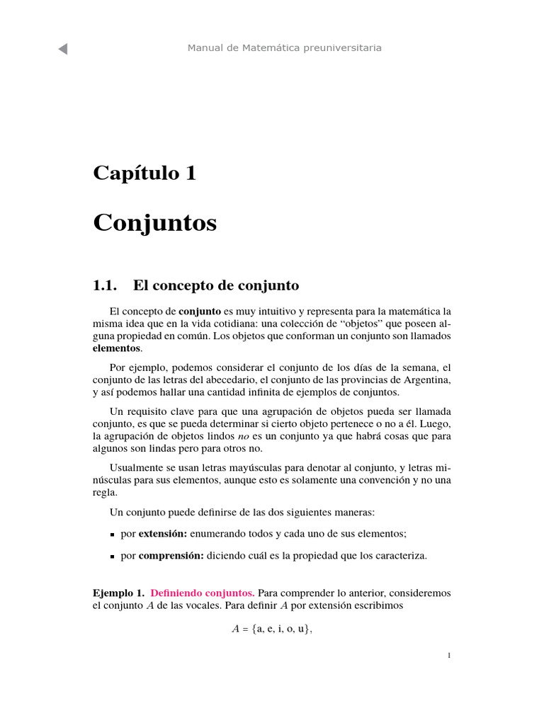 Capítulo 1 - CONJUNTOS | Descargar gratis PDF | Conjunto (Matemáticas) | infinito