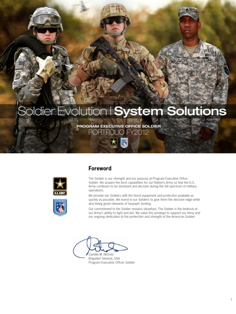 PEO Soldier Portfolio FY2012 | PDF | Military Technology | Military Science