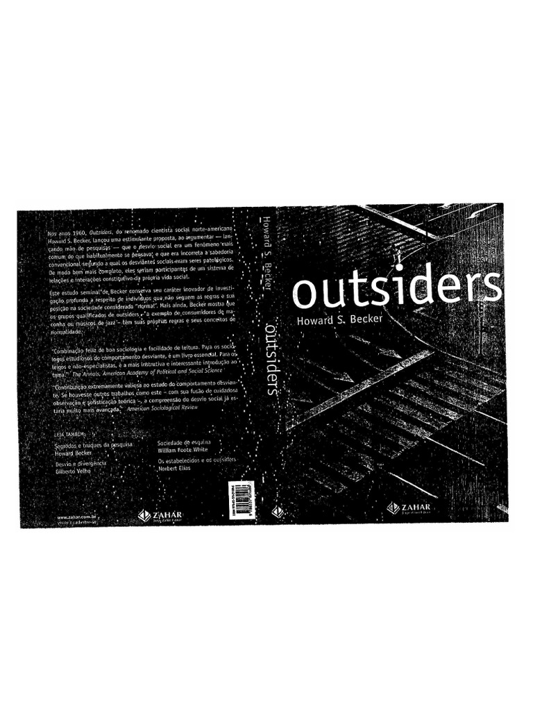 Abrir Becker Howard S Outsiders Estudos de Sociologia Do Desvio | PDF