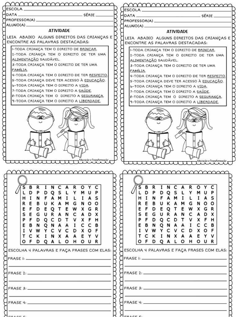 Atividades eca | PDF