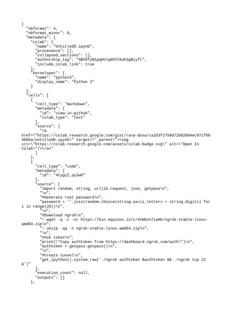 Ssh In Colab Ipynb Pdf Software Computing