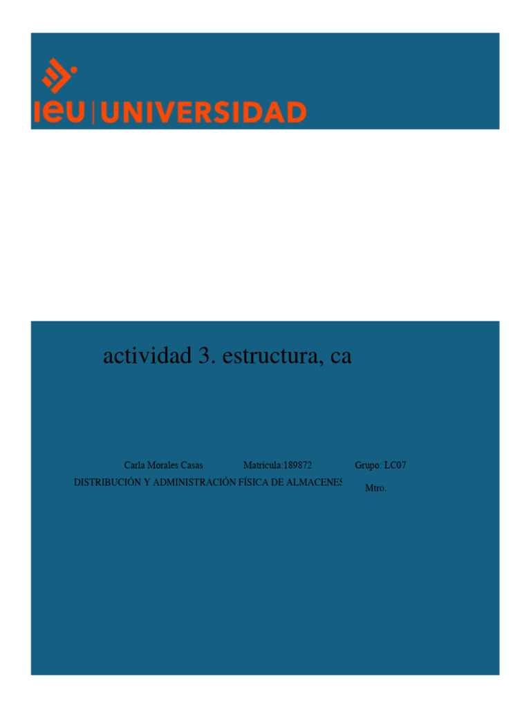 Morales Carla Act3 | PDF | Almacén