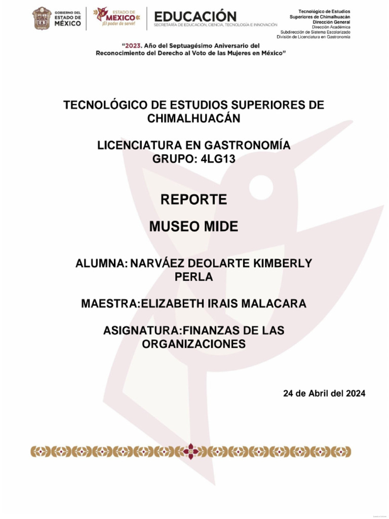 Reporte Museo Mide | PDF