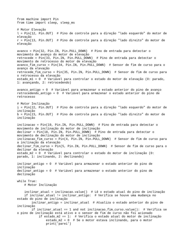 Meu Codigo Comentado v2 | PDF