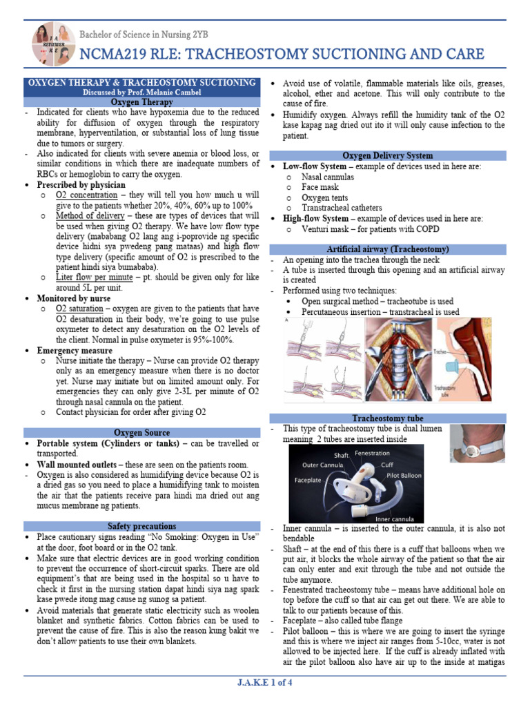 WK16 Tracheostomy Suctioning and Care | PDF | Respiratory Tract ...
