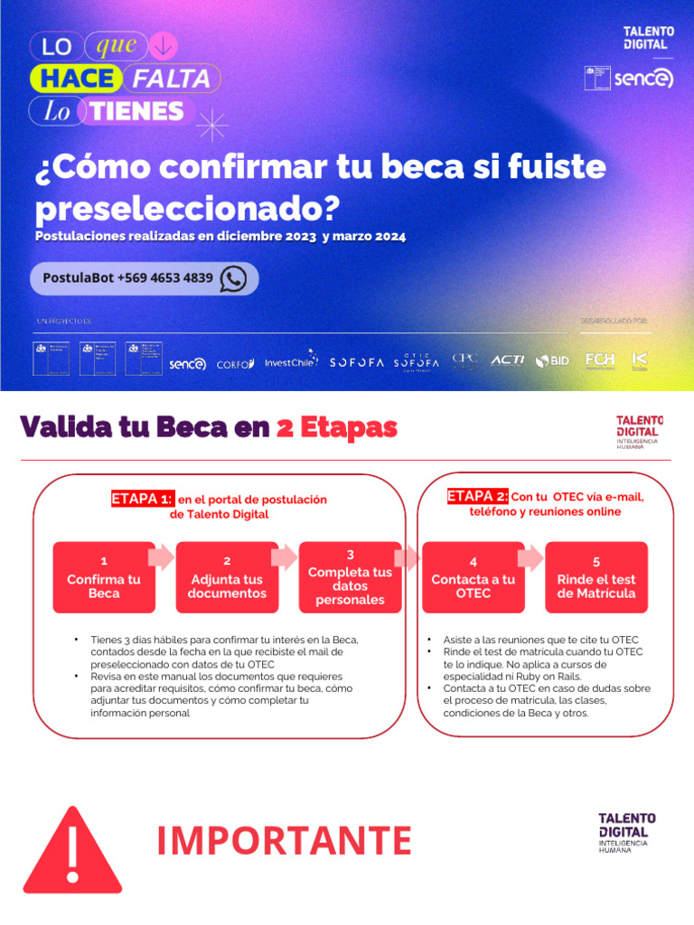 TD CómoConfirmarTuBeca BL2023 | PDF | Documento de identidad