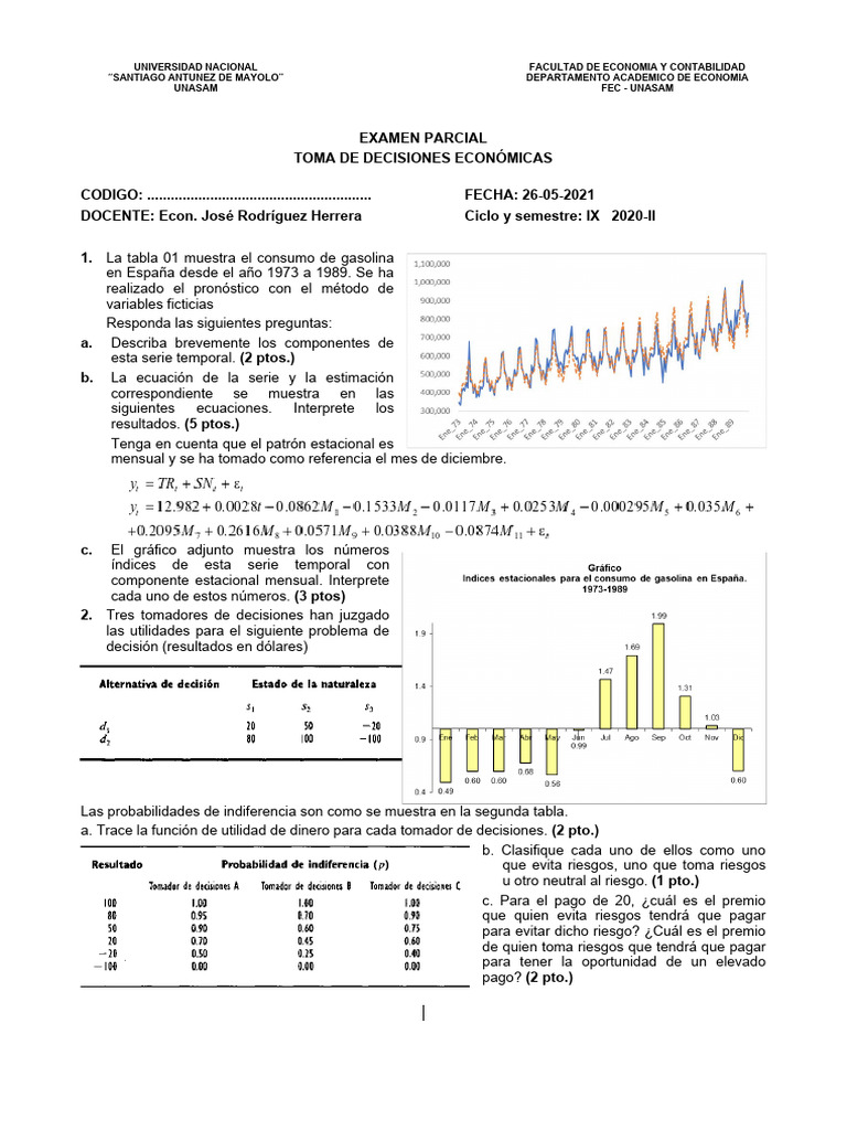 2020-II TDE Final | PDF | Ciencias económicas | Economias