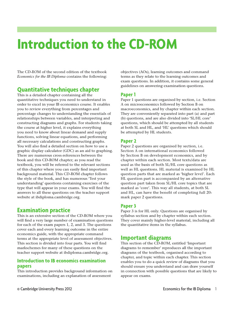 Intro To CD-ROM | PDF | Economics