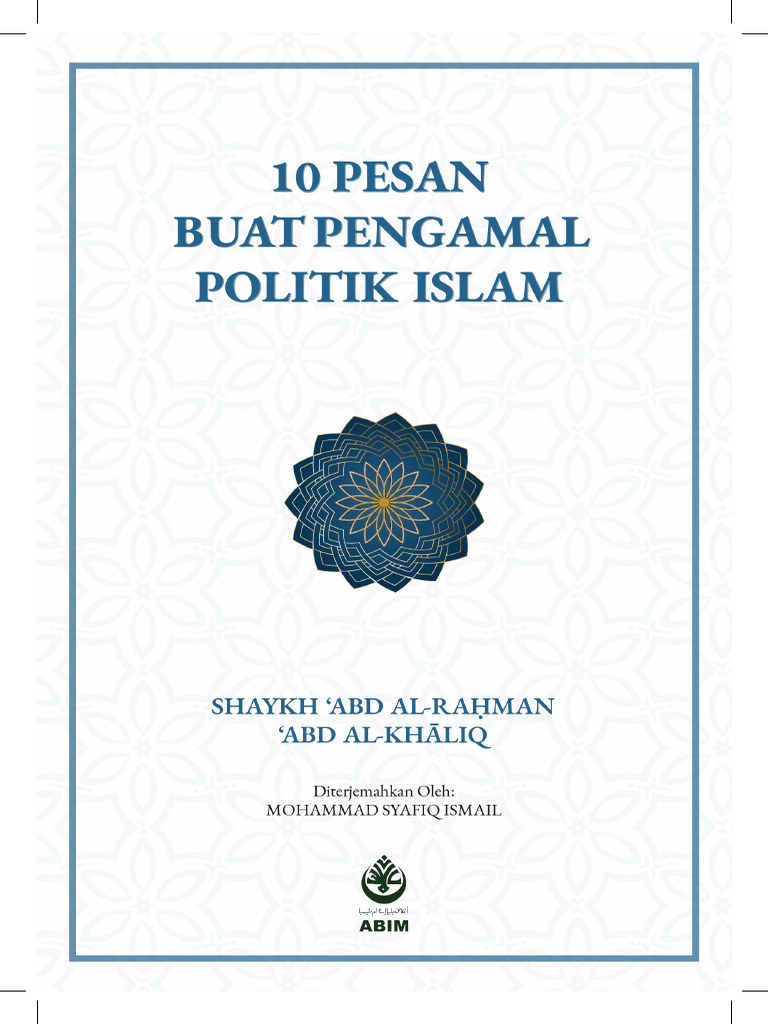 10 Pesan Politik Islam oleh Shaykh Khāliq | PDF | Agama & Spiritualitas