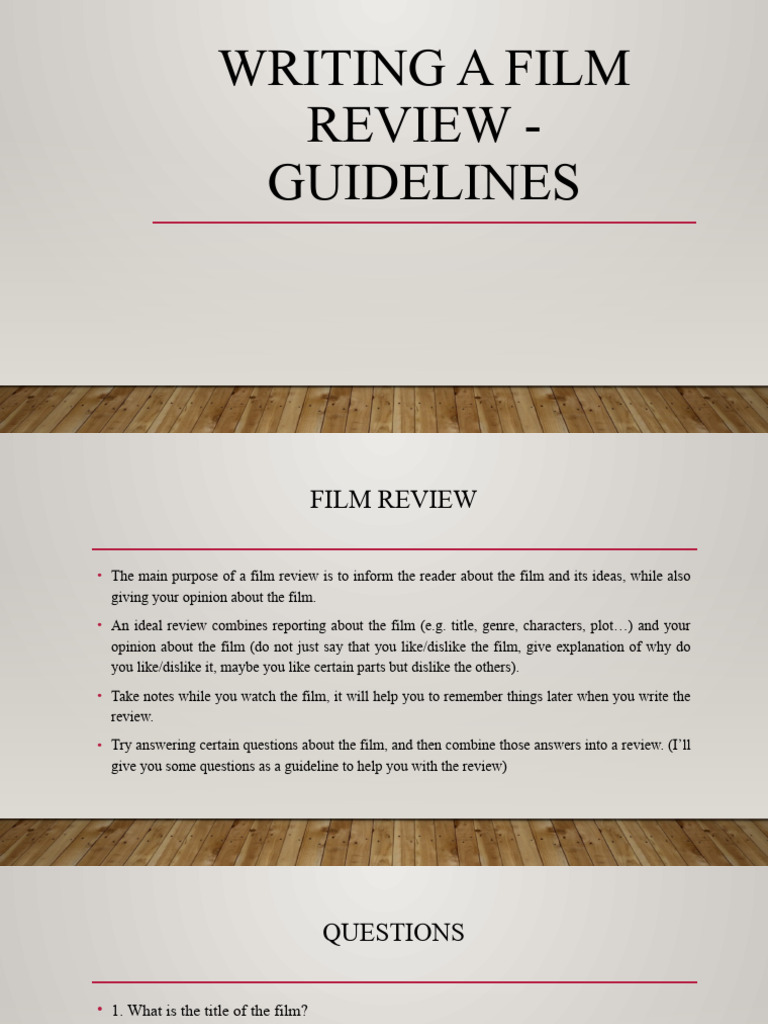 Writing a film review | PDF