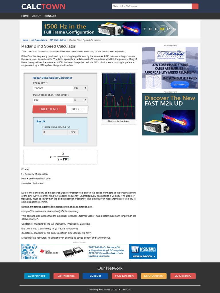 Radar Blind Speed Calculator Online Radar Blind | PDF | Radar ...