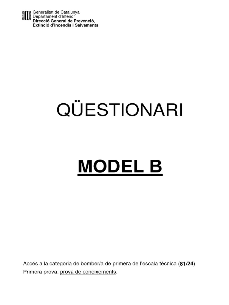 Questionari Model B | PDF